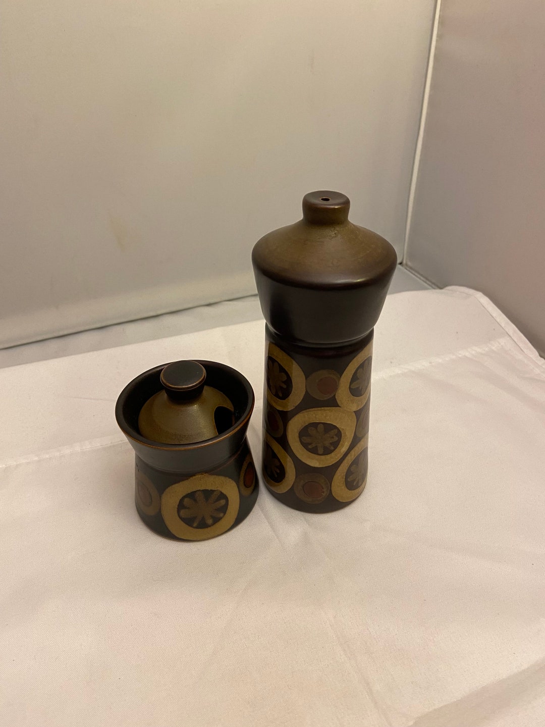 Denby Arabesque Salt and Mustard Pots - Etsy