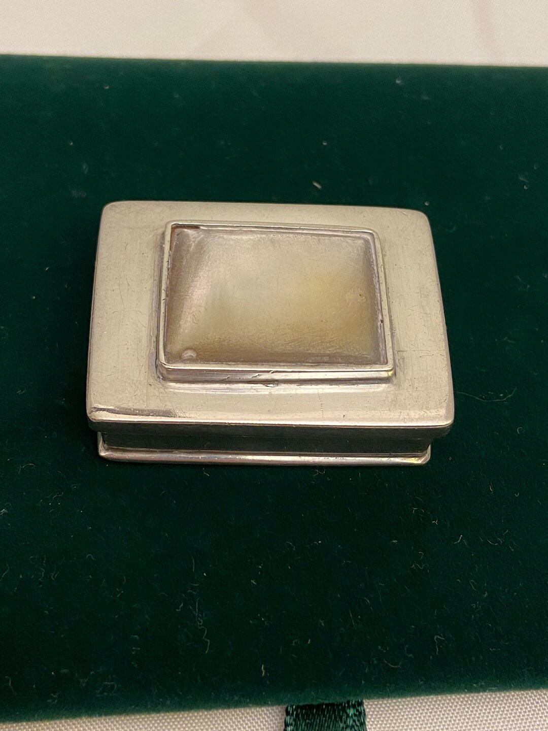 Silver Mother of Pearl Pill Box - Etsy
