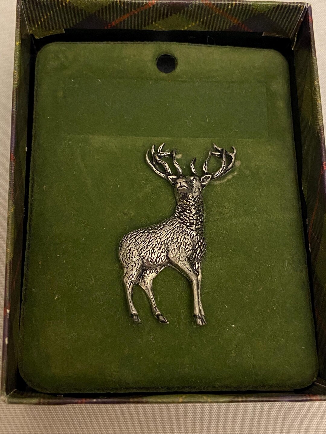Art Pewter Stag Pin - Etsy