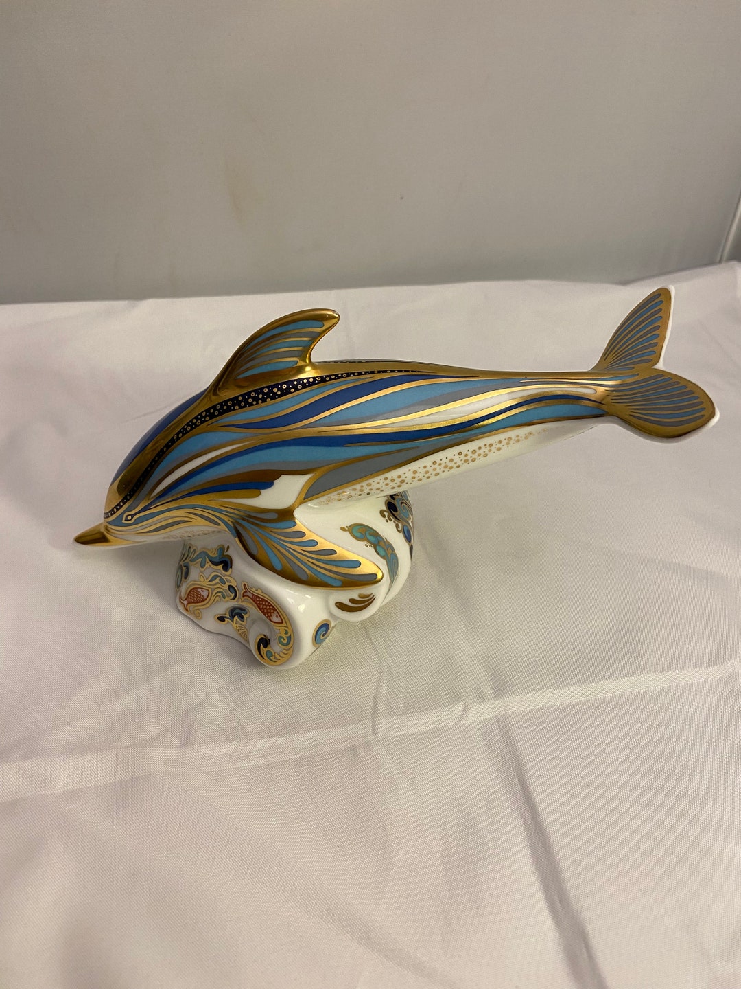 Royal Crown Derby Dolphin Gold Stopper - Etsy