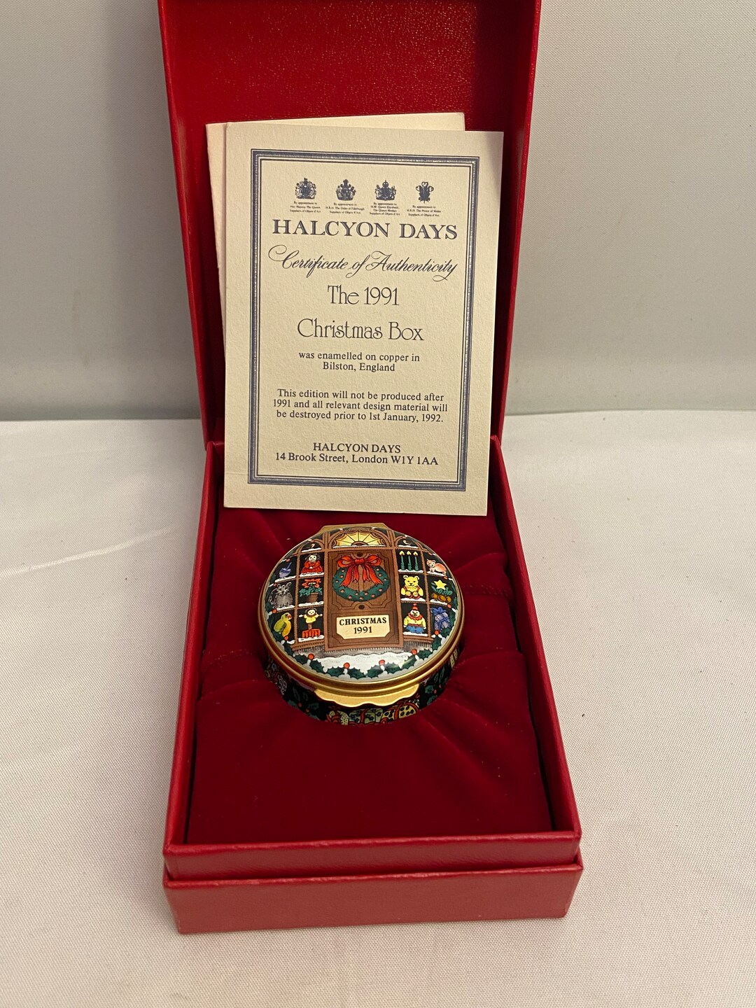 Halcyon Days Trinket Box Christmas 1991 - Etsy