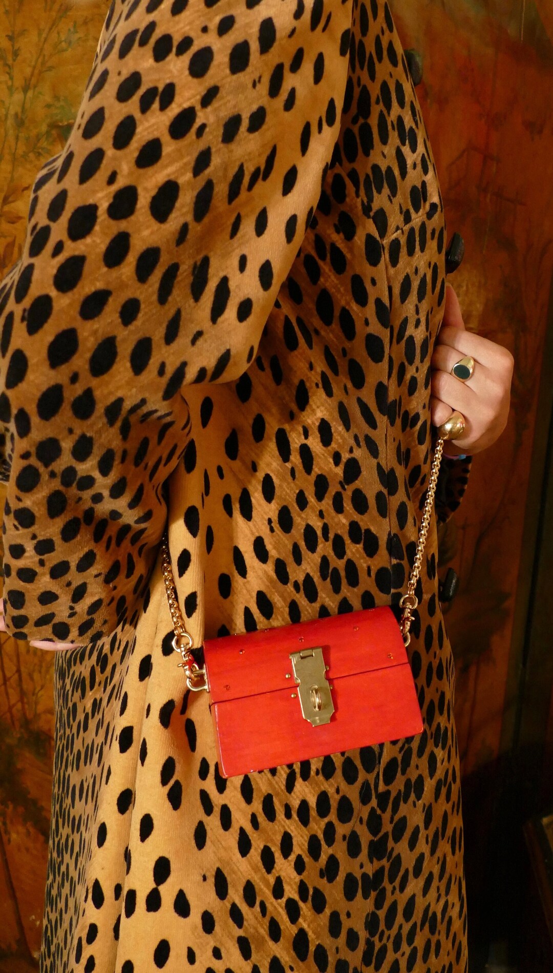 Rich Red Mini Crossbody Bag With Red, Inlaid Gemstones. - Etsy