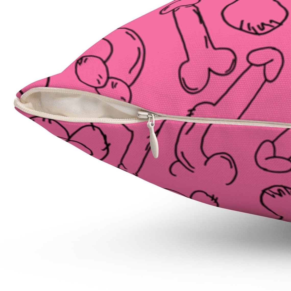 Penis Polyester Square Pillow Dick Feminist Art T Sex Lgbt Etsy