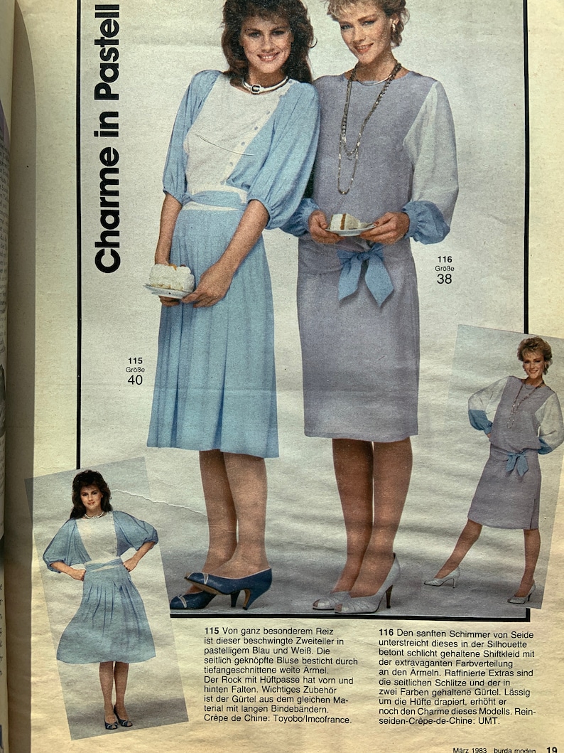 Vintage Burda Moden March 1983 - Etsy