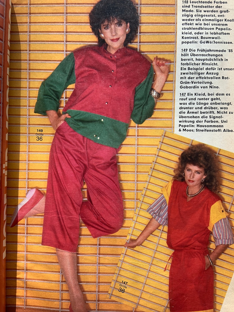 Vintage Burda Moden March 1983 - Etsy