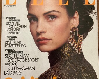 Vintage Elle Magazine December 1988 | Etsy
