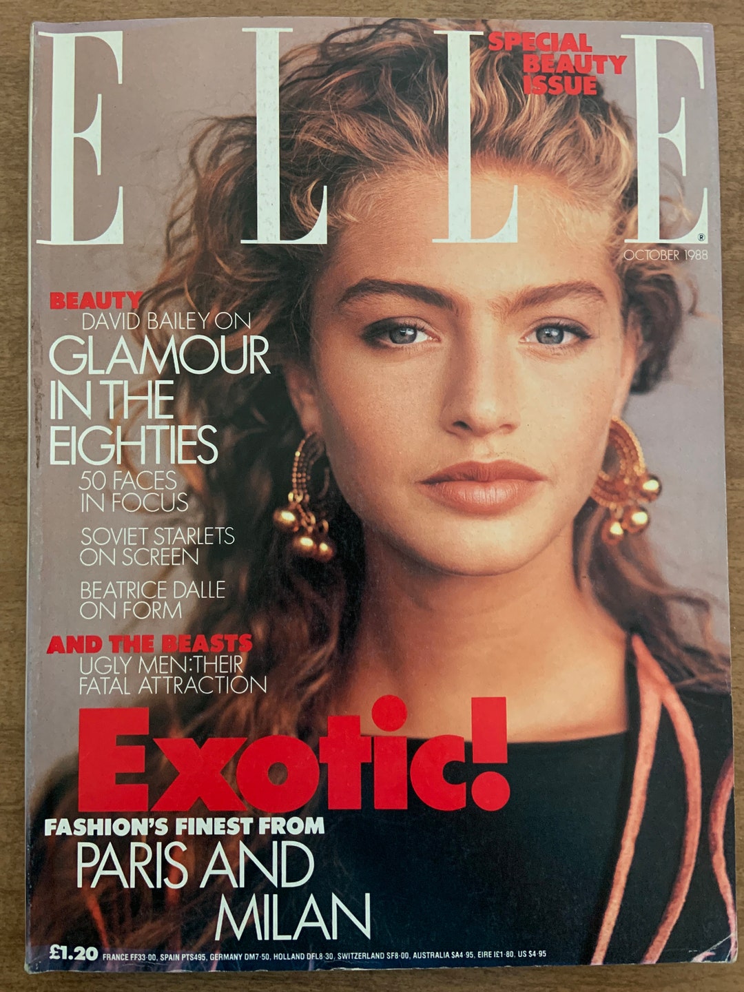 Vintage Elle Magazine October 1988 British - Etsy