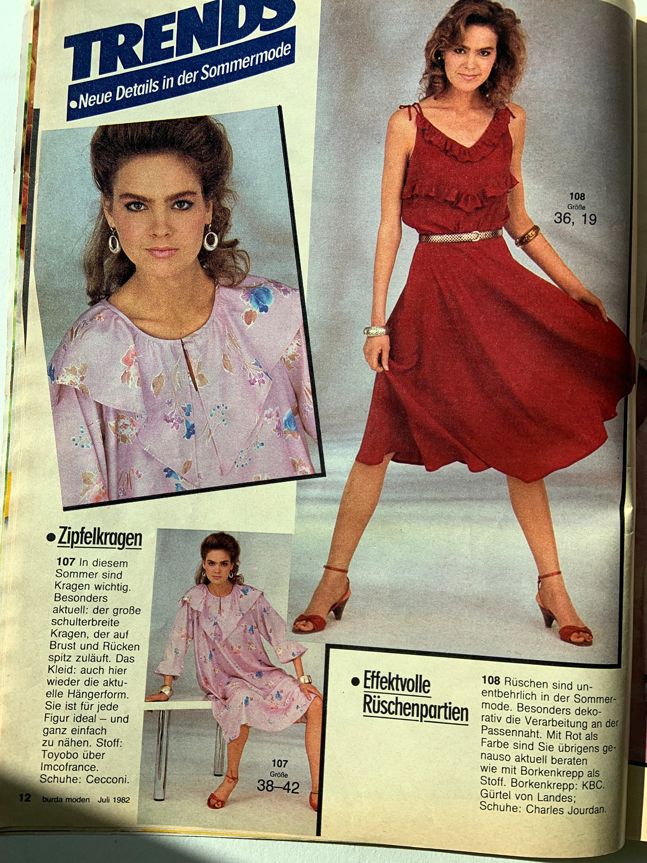 Vintage Burda Moden July 1982 - Etsy