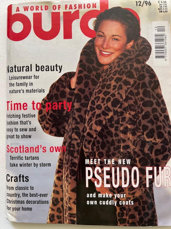 Vintage Burda Moden Magazine With Patterns December 1996 - Etsy