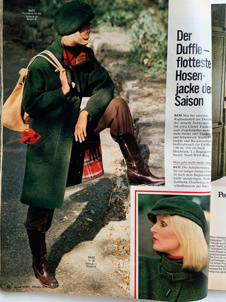 Vintage Burda Moden Magazine October 1976 - Etsy