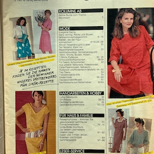 Vintage Burda Moden July 1983 - Etsy