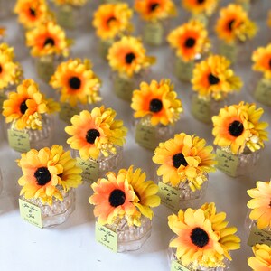 10pcs Sunflower Wedding Favors for Guests, Sunflower Party Favors ...