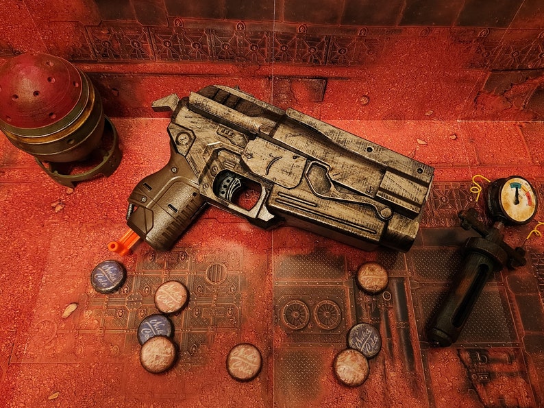 NERF Fallout 10mm Pistol Prop for Cosplay Working Dart Blaster - Etsy