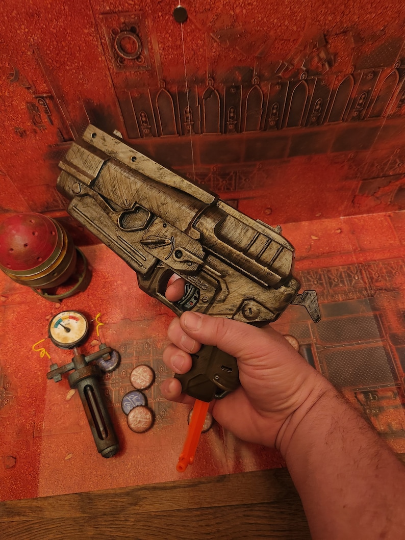 NERF Fallout 10mm Pistol Prop for Cosplay Working Dart Blaster - Etsy