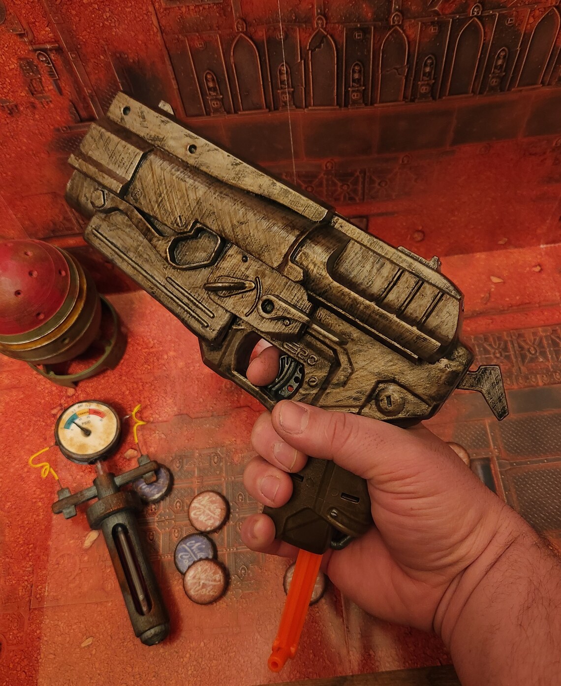 NERF Fallout 10mm Pistol Prop for Cosplay Working Dart Blaster - Etsy