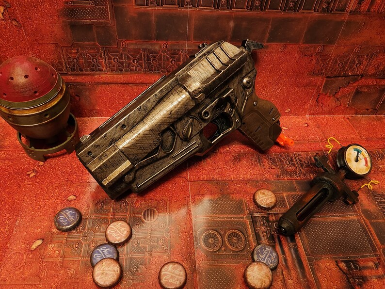 NERF Fallout 10mm Pistol Prop for Cosplay Working Dart Blaster - Etsy