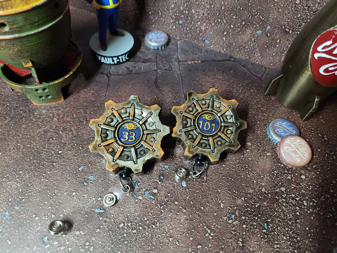 Fallout Inspired Badge Reel Vault Tec Vault Door Retractable ID Card ...