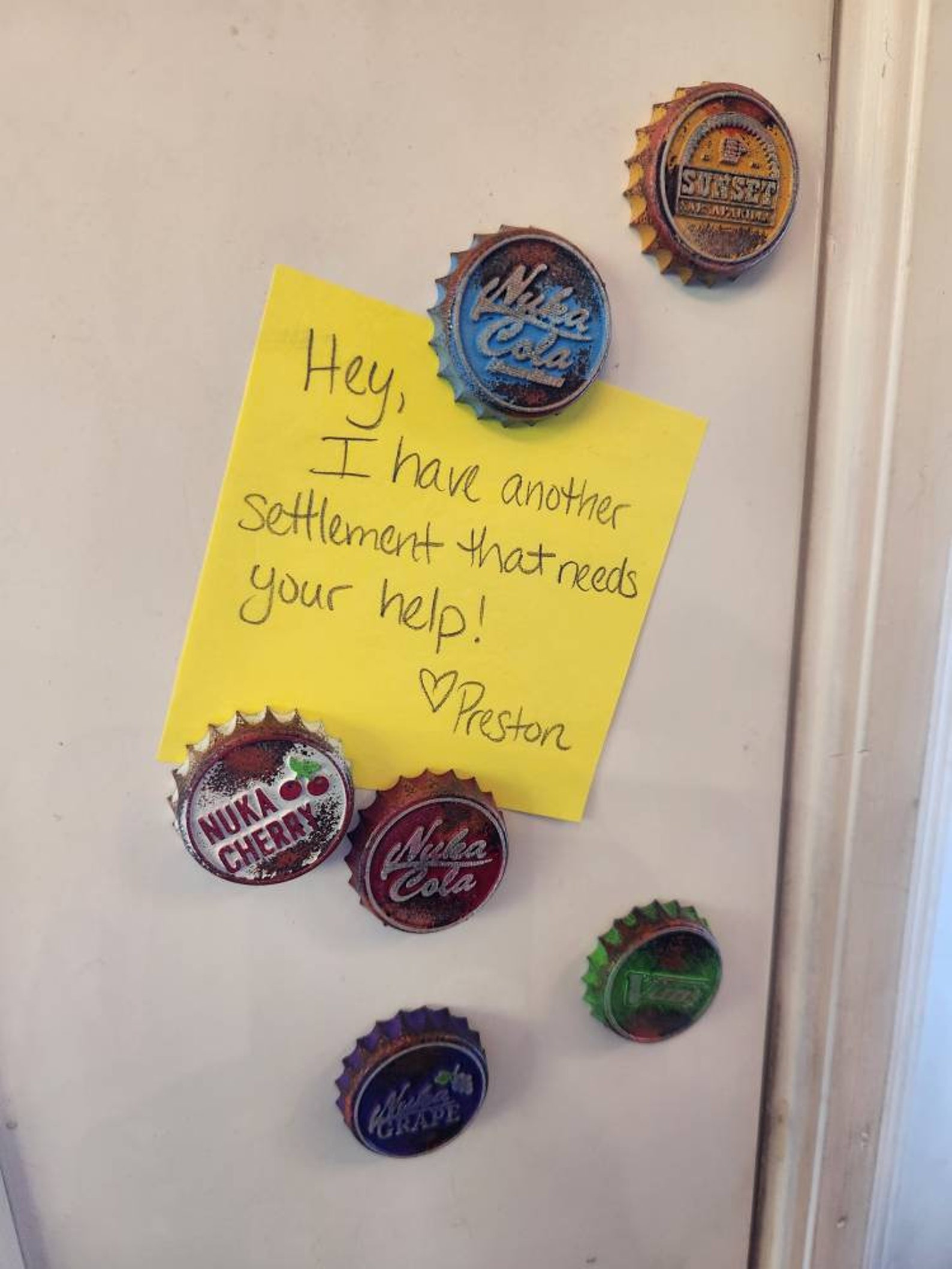 Nuka Cola Bottle Cap Magnet Set for Fallout Fans and Cosplayers 6 ...