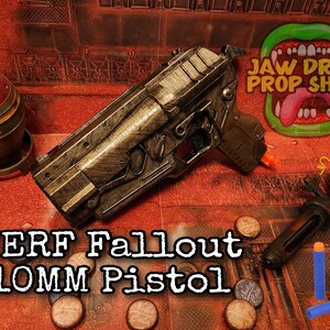 NERF Fallout 10mm Pistol Prop for Cosplay Working Dart Blaster - Etsy