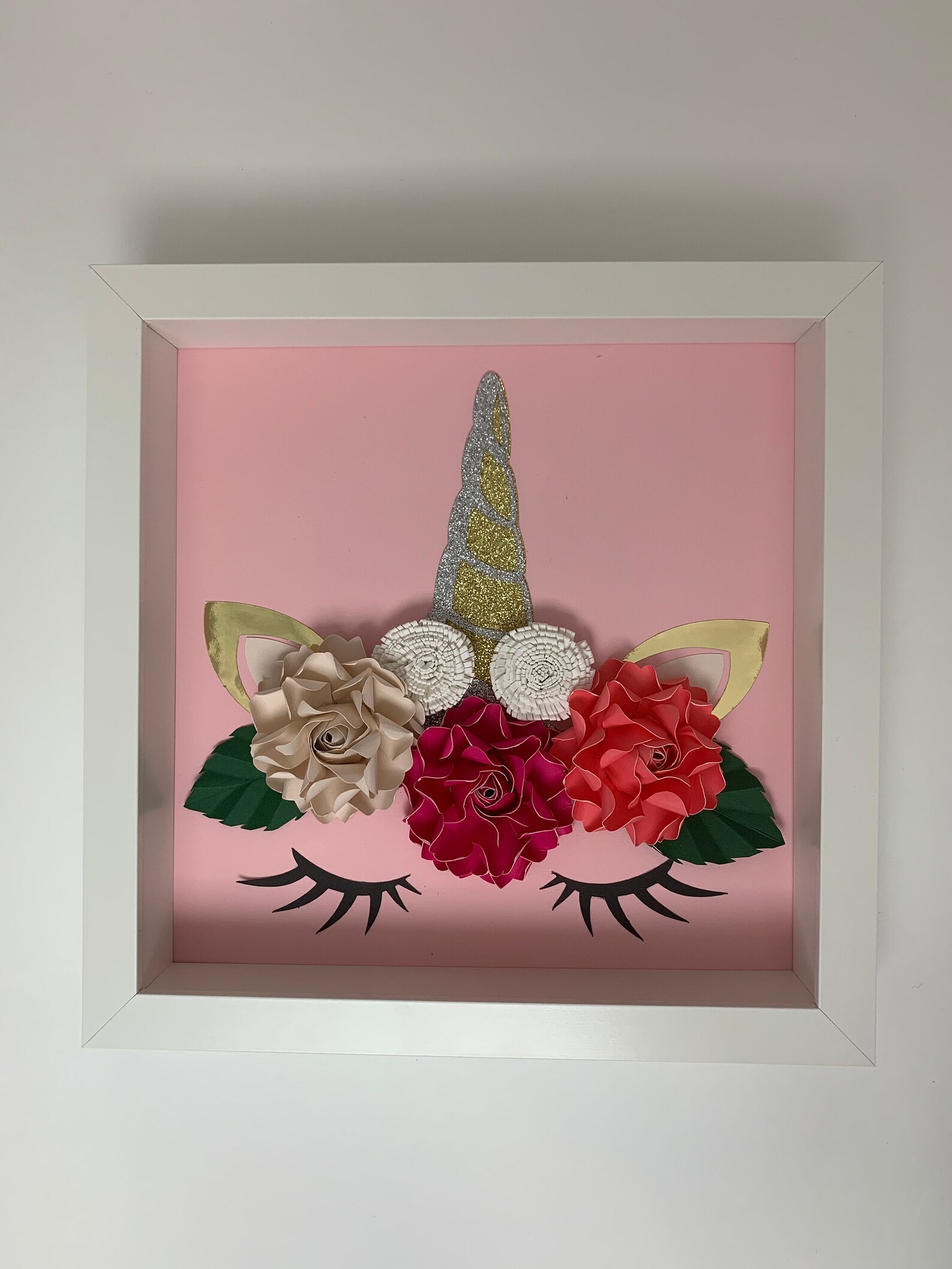 Unicorn Nursery Decor, Shadow Box, Girl Bedroom Wall Art, Nursery Wall ...