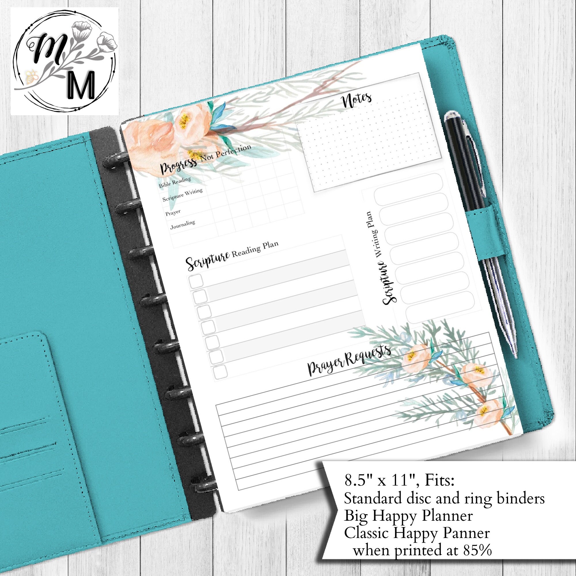 Faith Planner Kit (12 Month) Printable Weekly Plan, Prayer Calendar ...