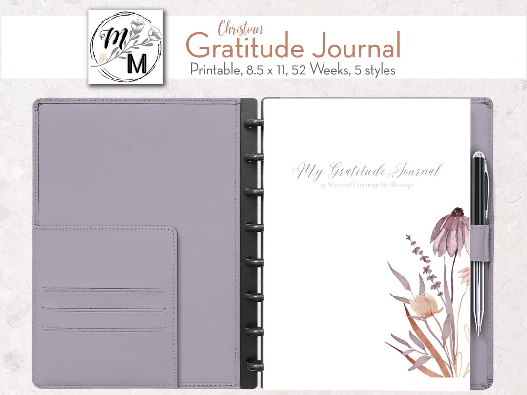 Gratitude Journal, Printable, Letter Size, Track Your Gratitude ...