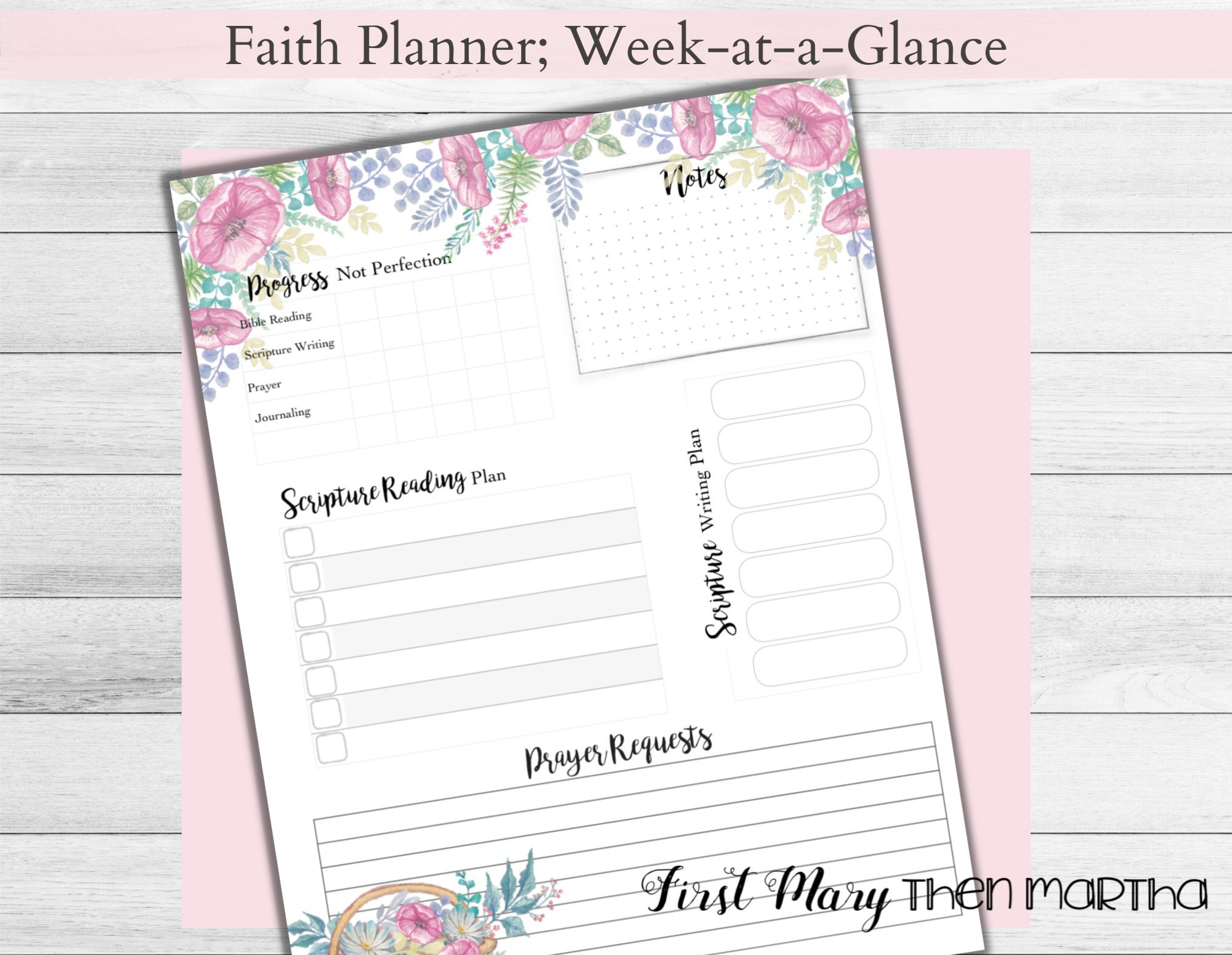 Weekly Faith Planner Pagefits Big Happy Planner from the | Etsy