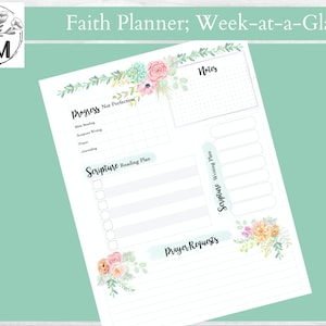 Sermon Notes, Printable, Letter Size, Faith Journal Insert, Bible ...