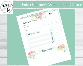 Christian Planner Printable/ Prayer Journal/ Faith Planner/ - Etsy