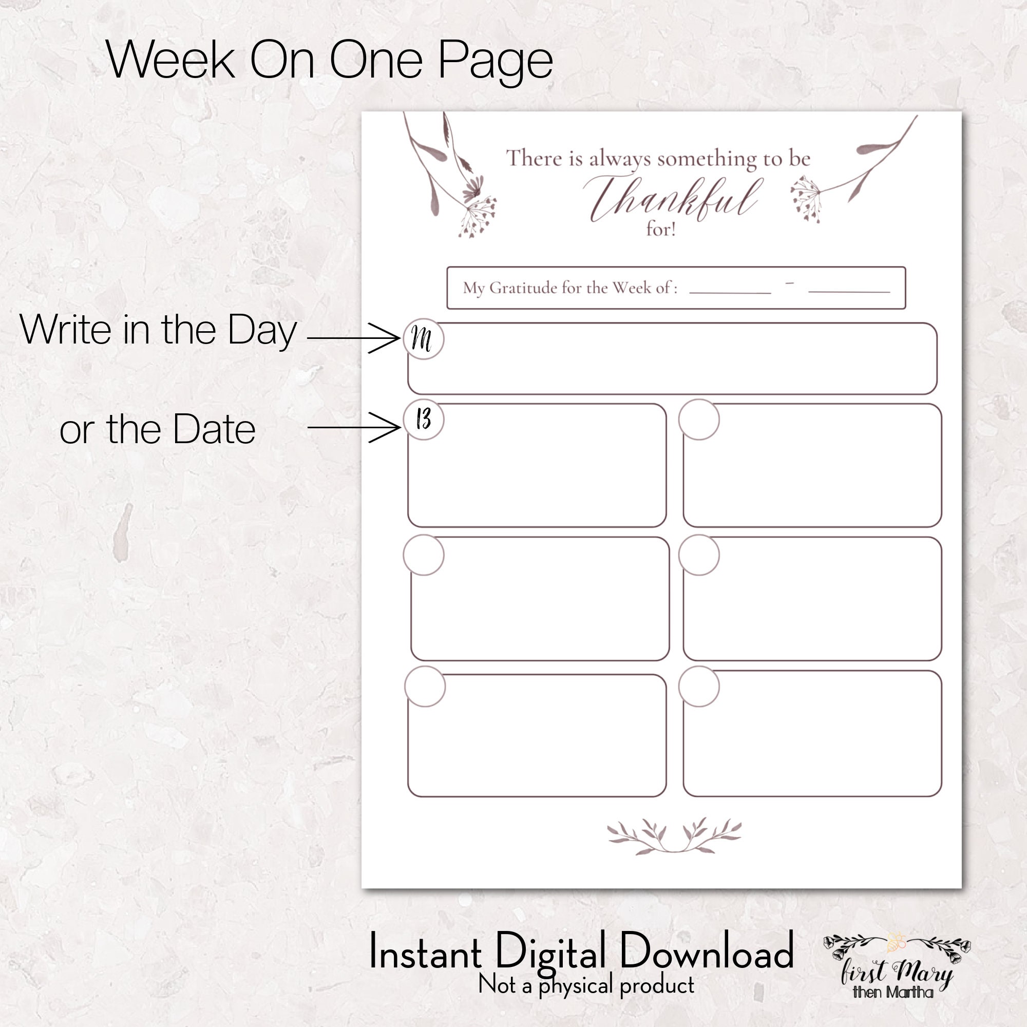 Gratitude Journal, Printable, Letter Size, Track Your Gratitude ...