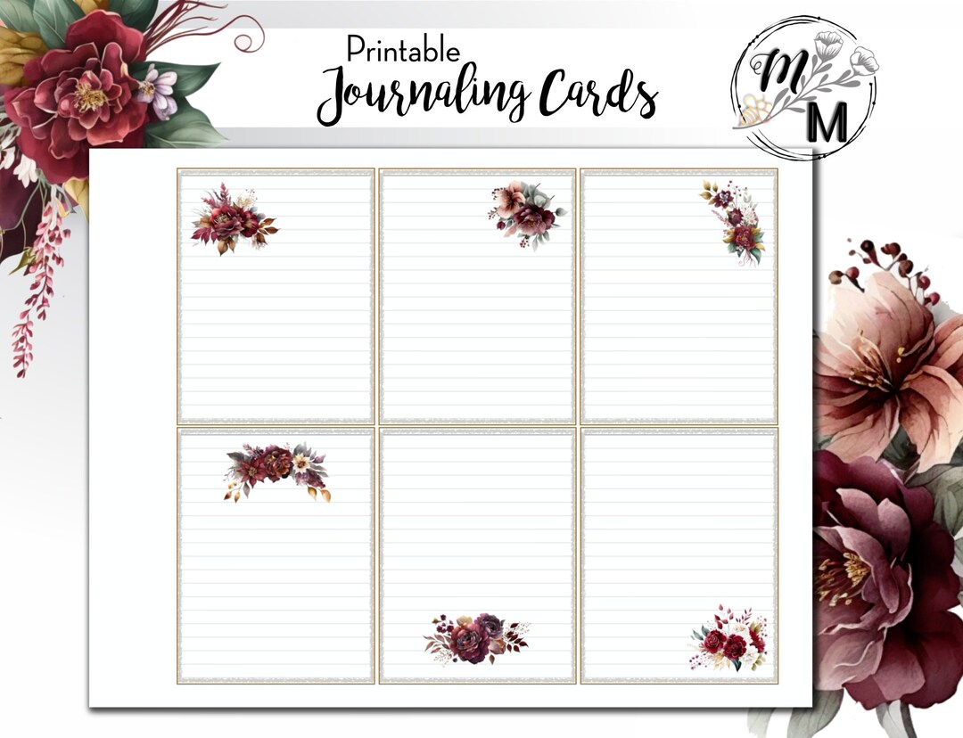 Printable Journaling Cards, Junk Journal Cards, Bible Journaling Cards ...