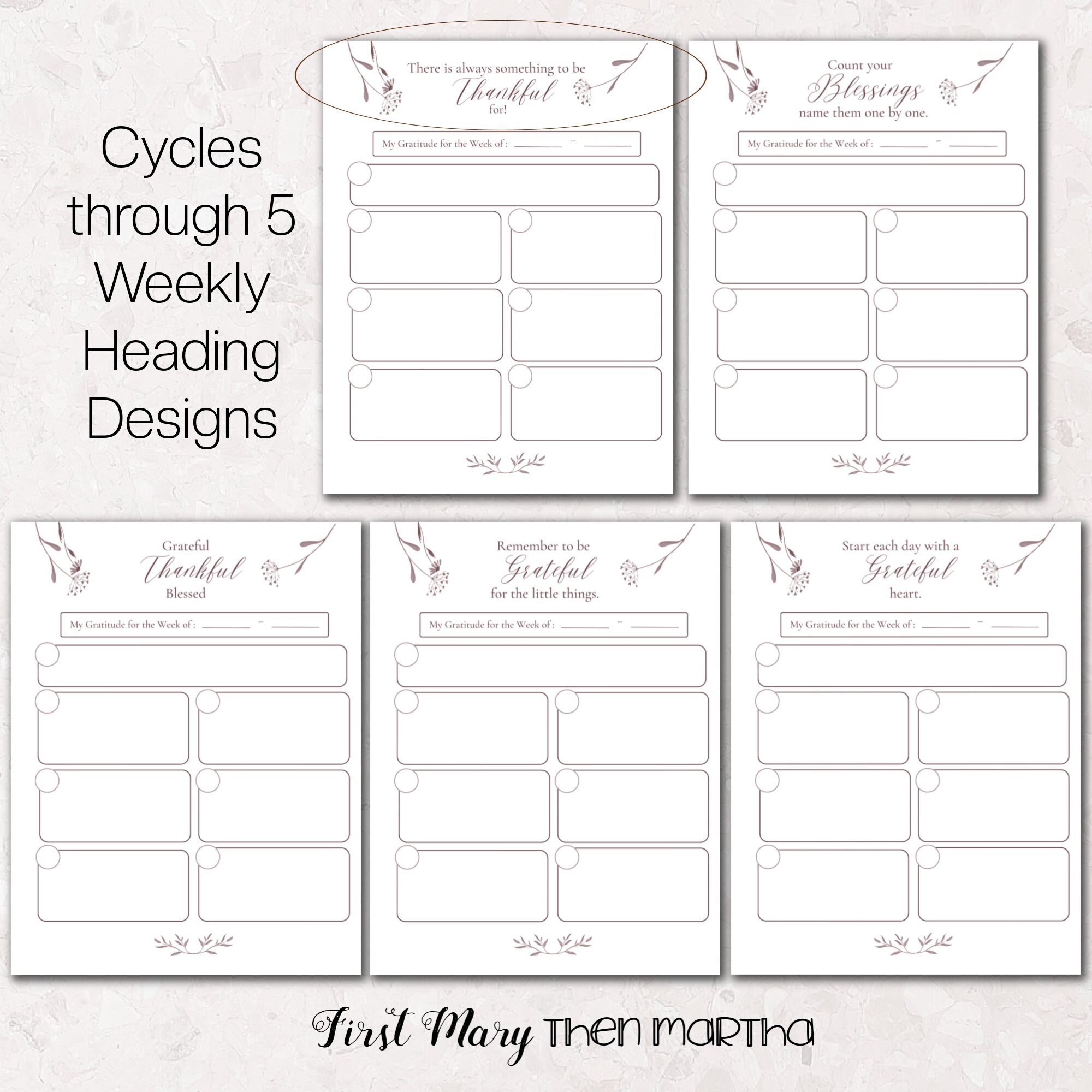 Gratitude Journal, Printable, Letter Size, Track Your Gratitude ...