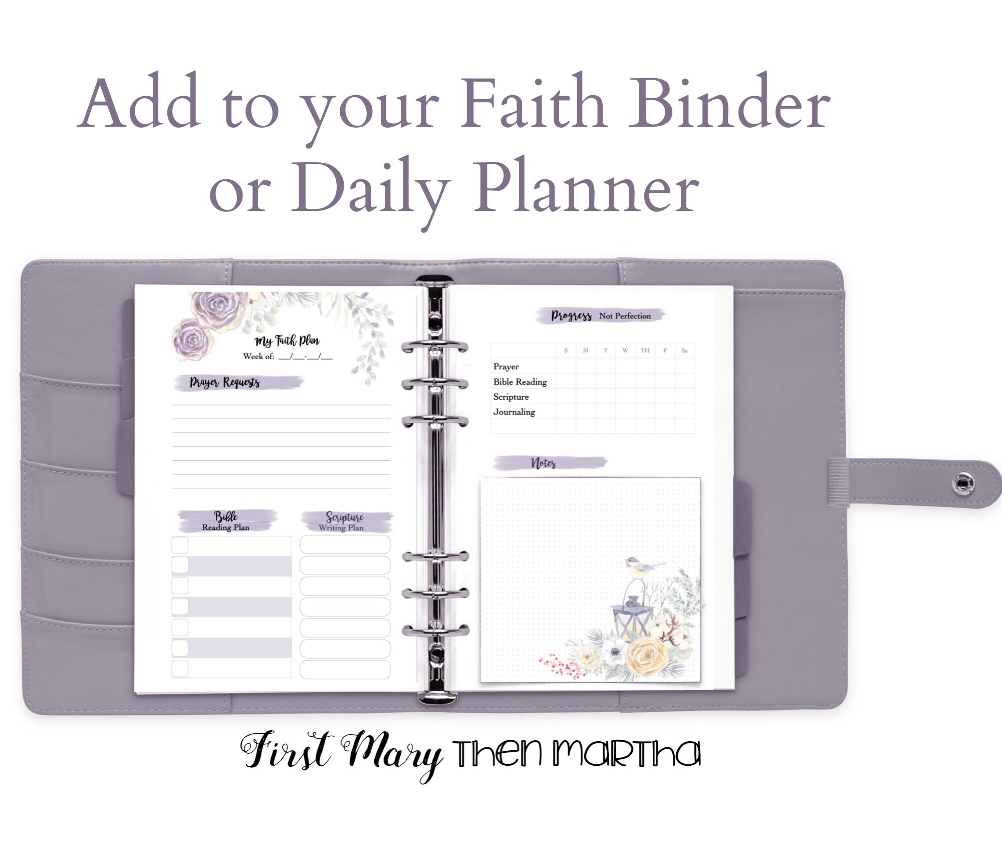Weekly Faith Planner Page, Printable, Half-letter Size, Prayer List ...