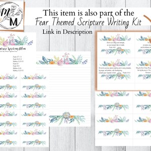 Scripture Cards, Fear Themed Bible Verses, Bible Memory Verse Cards ...