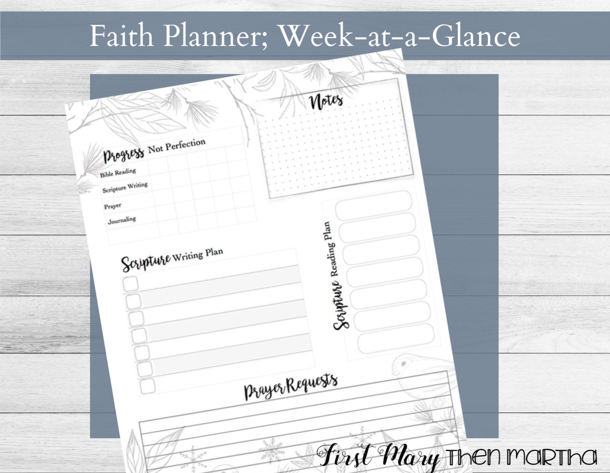 Weekly Faith Planner Page fits Big Happy Planner scripture | Etsy