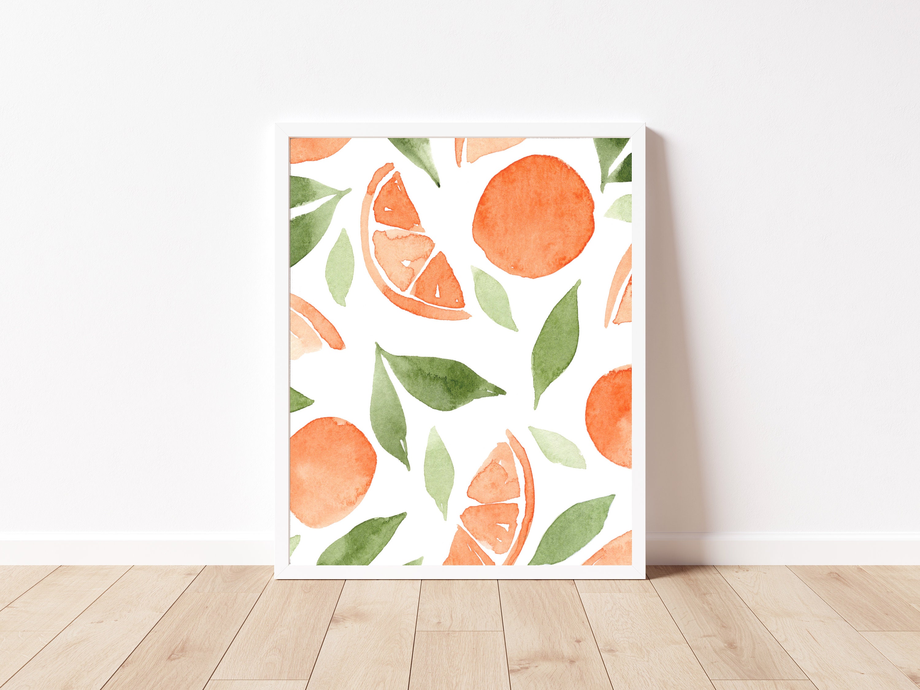 Watercolor Oranges, DIGITAL DOWNLOAD, Kitchen Wall Decor, Botanical Art ...