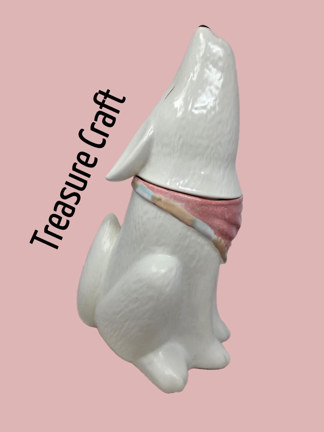 Vintage Southwestern Treasure Craft Howling Coyote Cookie Jar 14.5 X 7. ...