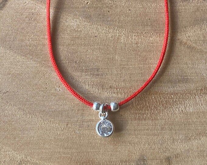 925 Red String Choker, Protection Jewelry, Kaballah Red Necklace, Red ...