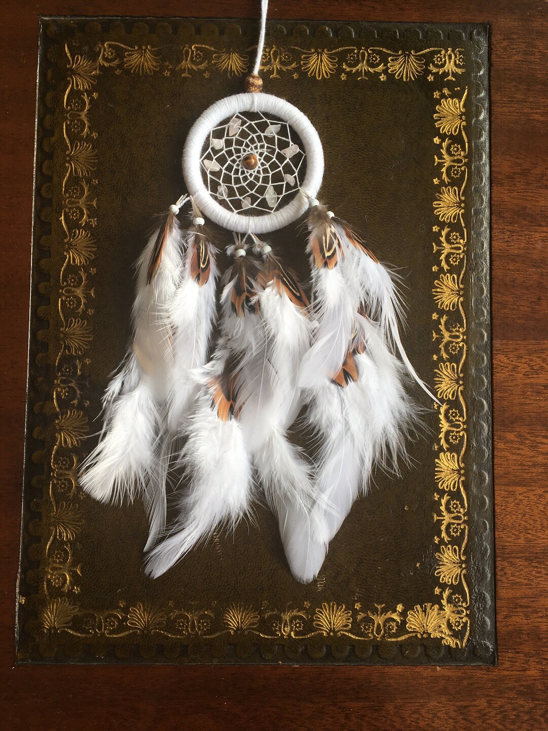 Mini White Quartz Dream Catcher, Crystal Car Hanging, Rear View Mirror ...