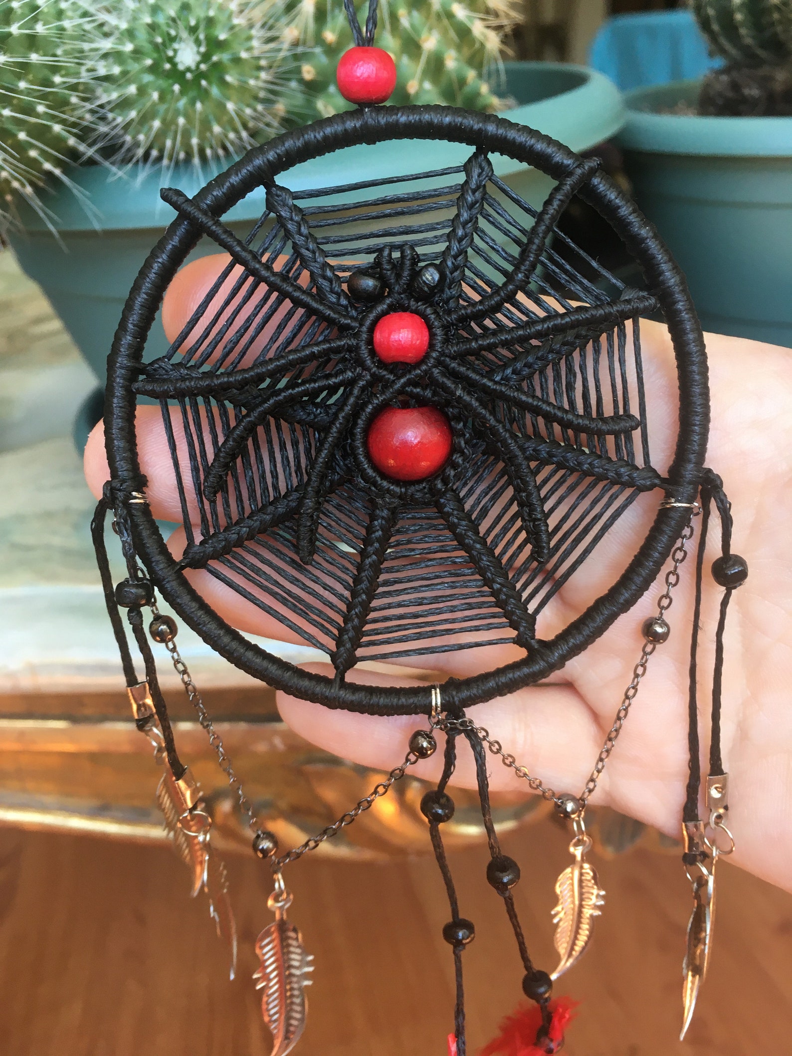 Halloween Mini Black Spiderweb Dreamcatcher Gothic Home - Etsy