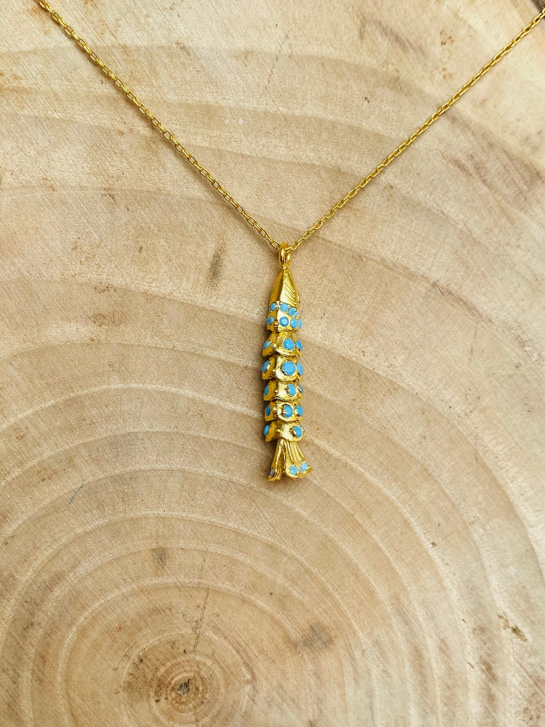 3D Movable Fish Necklace, Fish Lover Necklace, 925 Sterling Silver Fish ...