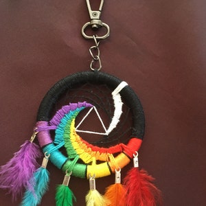 Rainbow Dreamcatcher Pride Gifts Dreamcatcher Keychain Native - Etsy