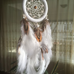 Mini White Quartz Dream Catcher, Crystal Car Hanging, Rear View Mirror ...