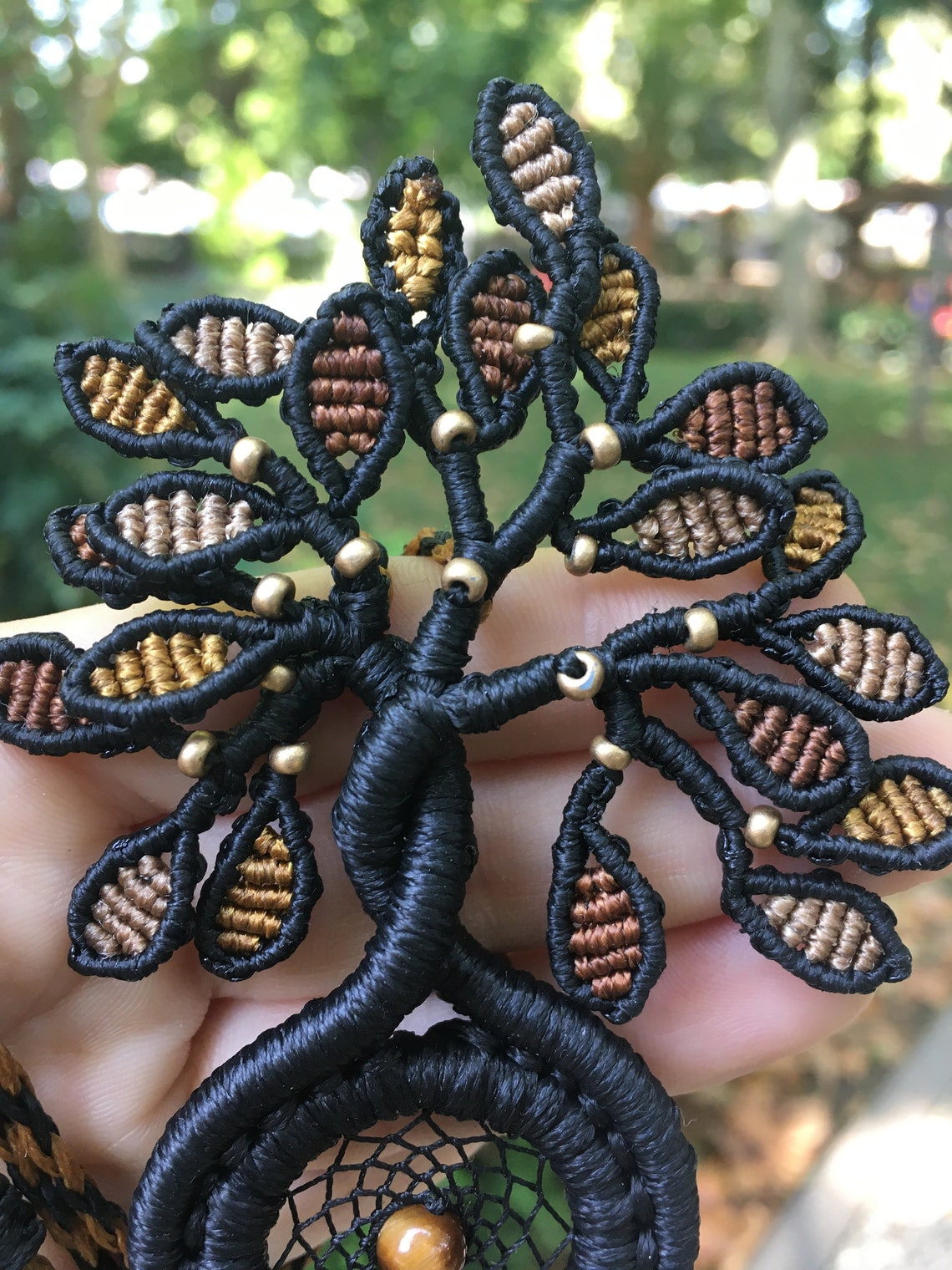 Tree of Life Macrame Necklace With Tiger's Eye Bead - Etsy