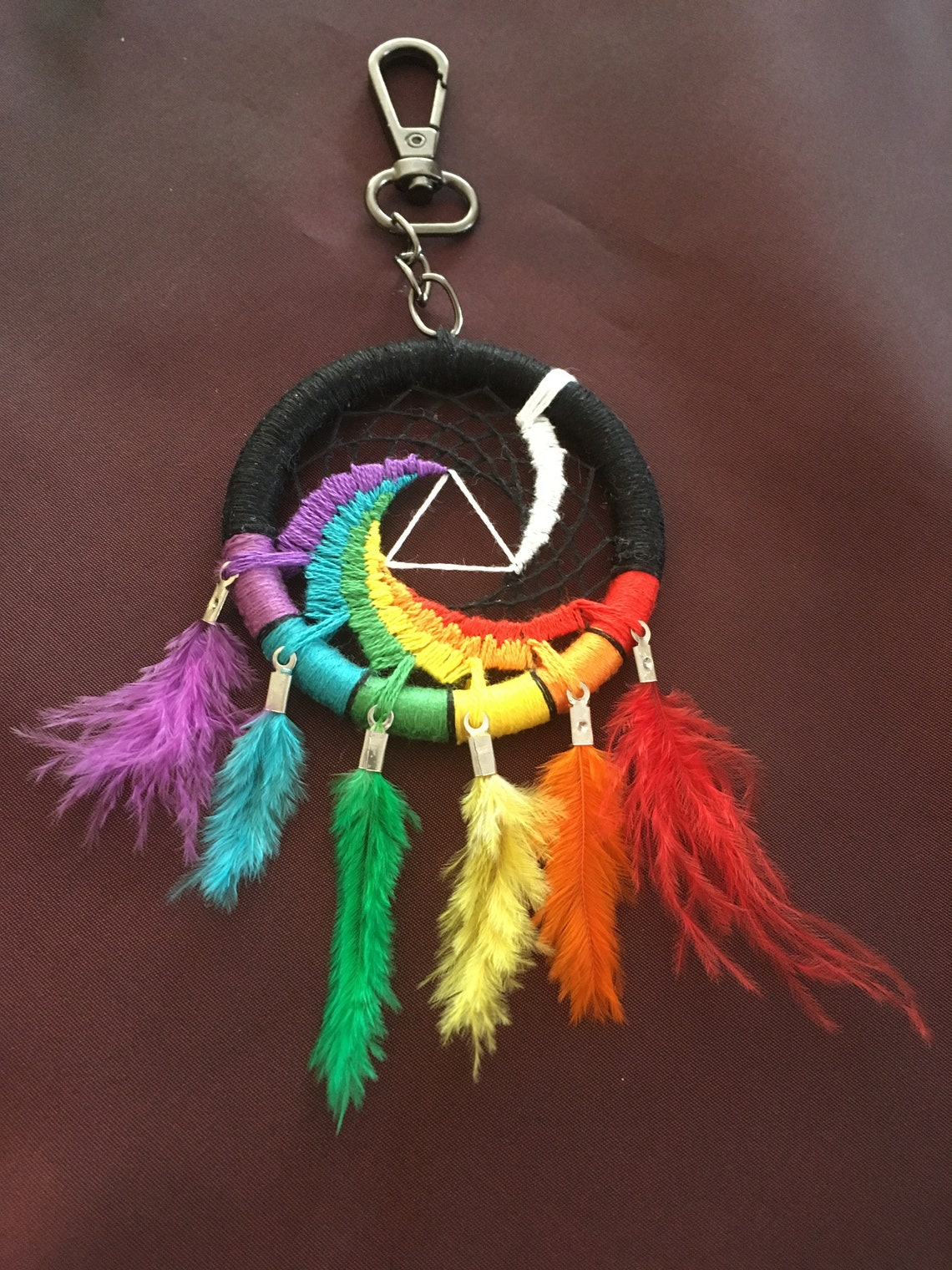 Rainbow Dreamcatcher Pride Gifts Dreamcatcher Keychain Native | Etsy