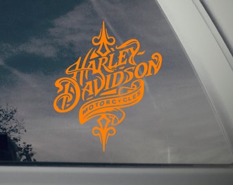 Harley Davidson Car Decal | Etsy