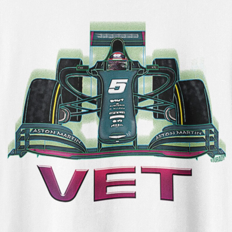 Sebastian Vettel Shirt: Aston Martin Racing F1 Art Tee - Etsy