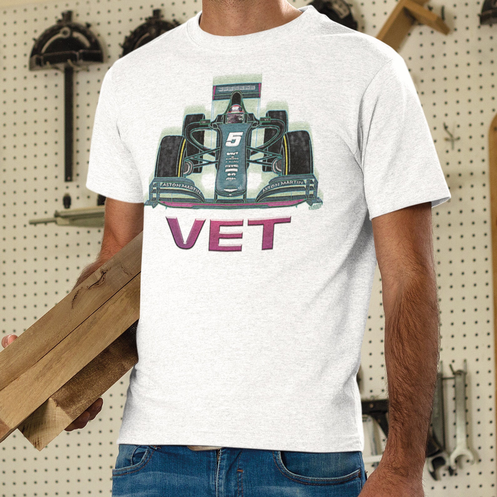 Sebastian Vettel Shirt: Aston Martin Racing F1 Art Tee - Etsy