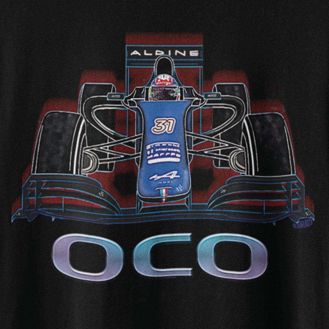 Esteban Ocon F1 T-shirt: Alpine Renault Racing Car Fan Art - Etsy