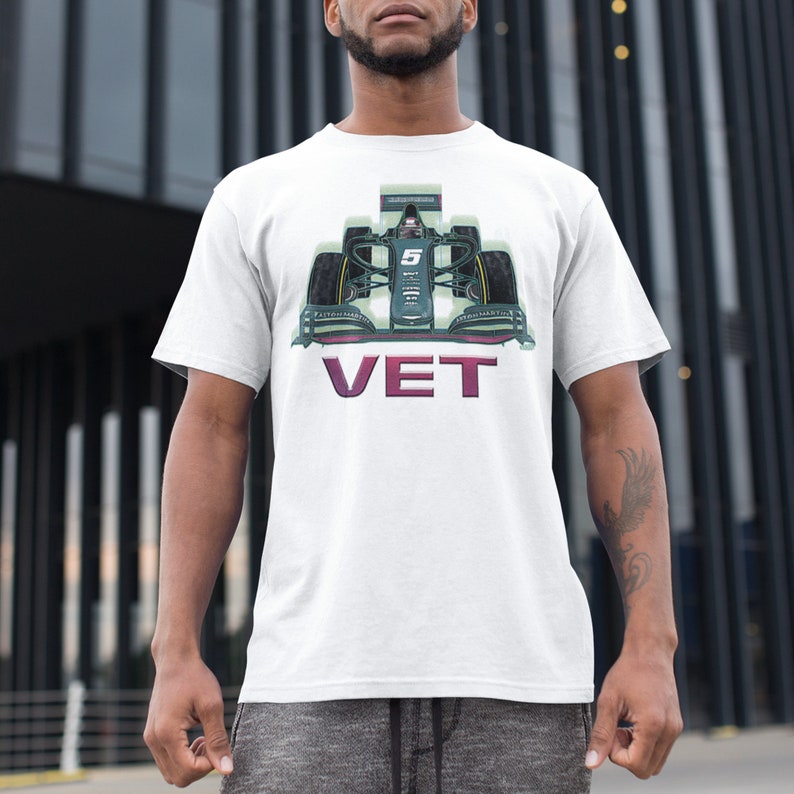 Sebastian Vettel Shirt: Aston Martin Racing F1 Art Tee - Etsy